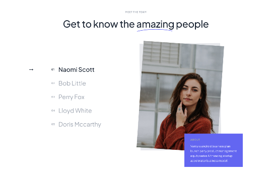 Team Component - Webflow